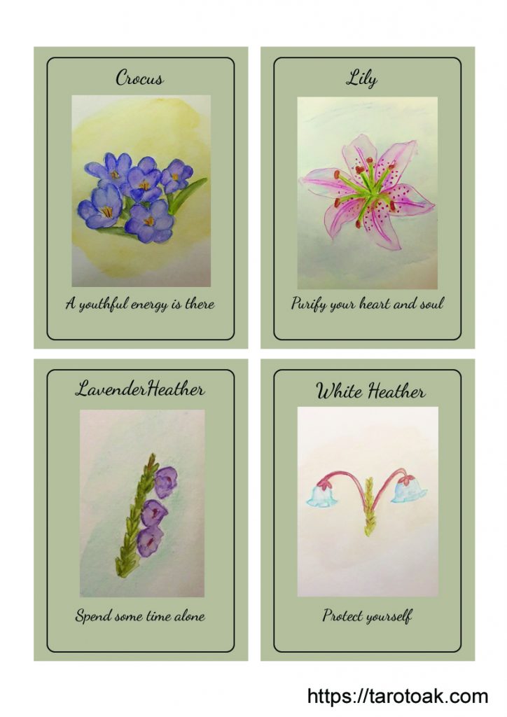 Free Printable Flower Power Oracle Cards