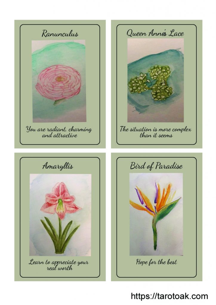 Free Printable Flower Power Oracle Cards