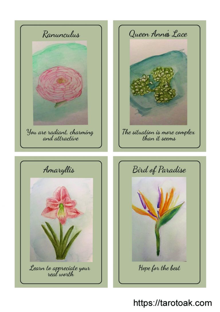 Free Printable Flower Power Oracle Cards
