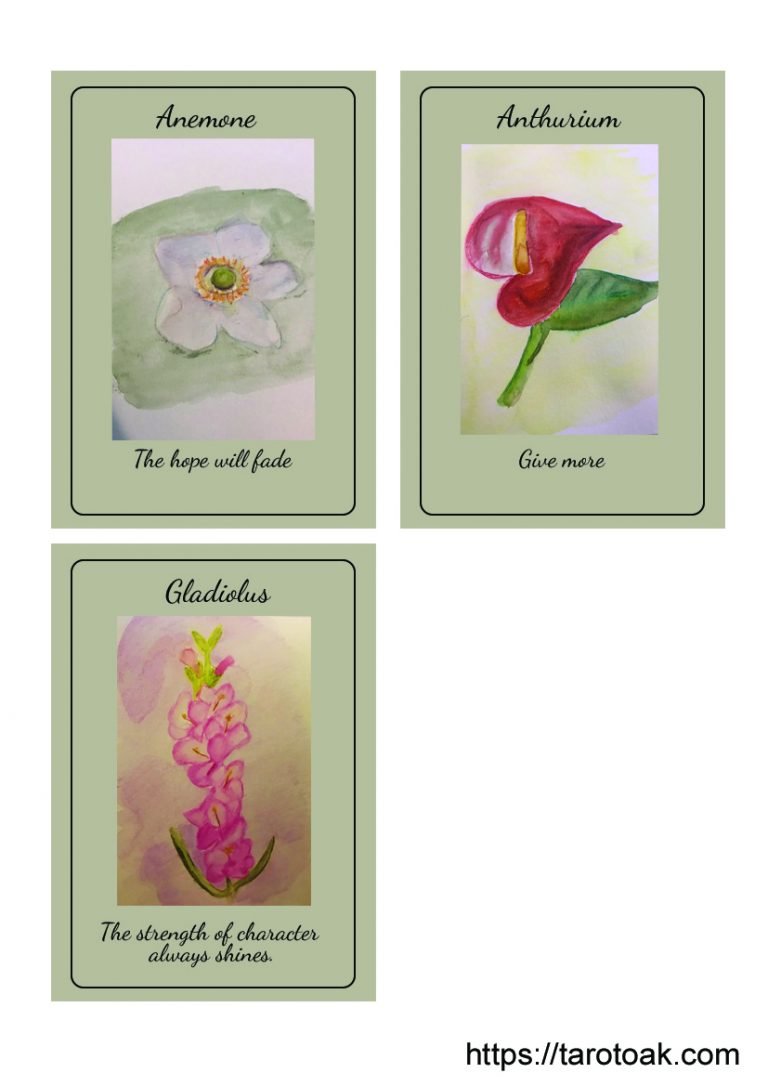 Free Printable Flower Power Oracle Cards